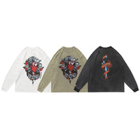 "Red Rose" Unisex Men Women Streetwear Graphic Sweatshirt