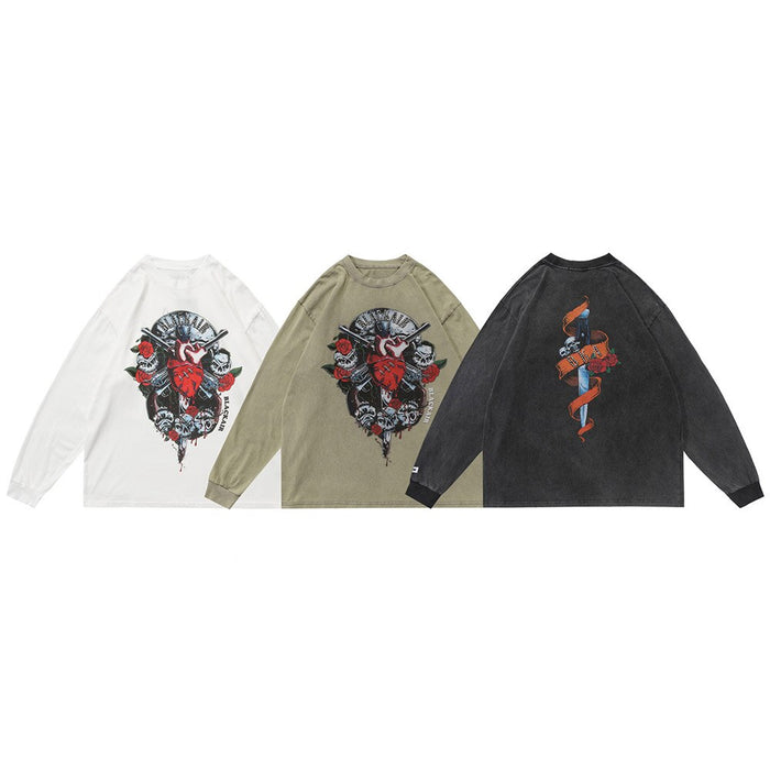 "Red Rose" Unisex Men Women Streetwear Graphic Sweatshirt