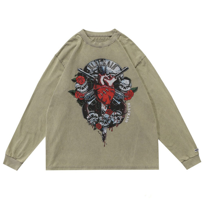 "Red Rose" Unisex Men Women Streetwear Graphic Sweatshirt