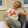 "Red Waves" Women Vintage Short Sleeve Graphic T-Shirt
