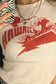 "Red Waves" Women Vintage Short Sleeve Graphic T-Shirt