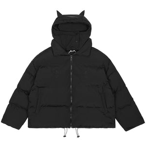 "Dark Knight" Unisex Streetwear Men Women Down Jacket - Daulet Apparel