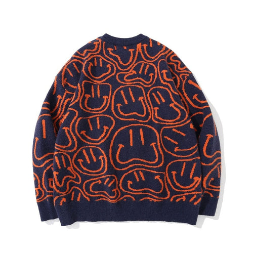 "Smile More" Unisex Men Women Streetwear Graphic Sweater