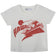 "Red Waves" Women Vintage Short Sleeve Graphic T-Shirt