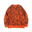 "Smile More" Unisex Men Women Streetwear Graphic Sweater