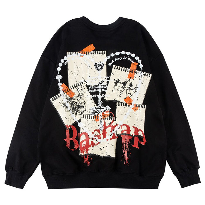 "Basic Trap" Unisex Men Women Streetwear Graphic Sweatshirt