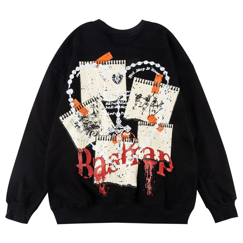 "Basic Trap" Unisex Men Women Streetwear Graphic Sweatshirt