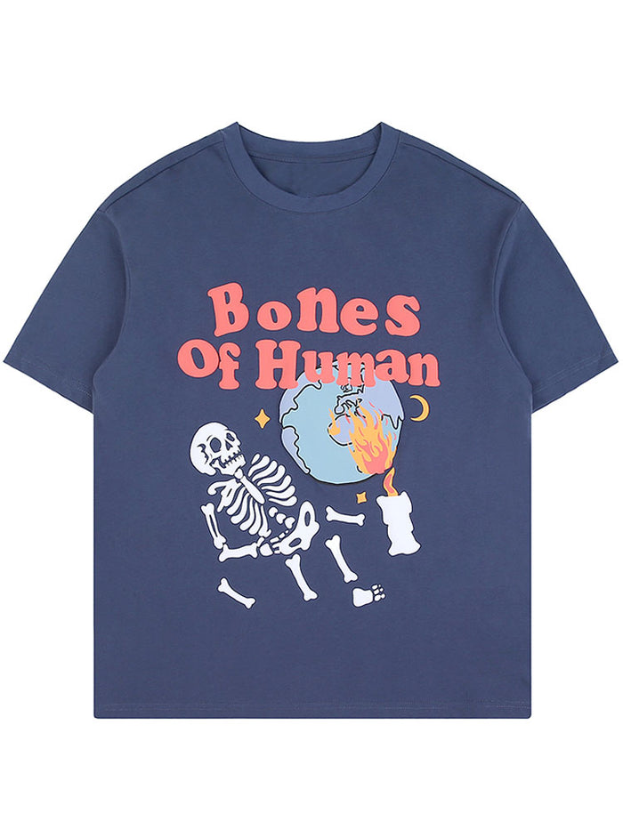 "Strong Bones" Unisex Men Women Streetwear Graphic T-Shirt