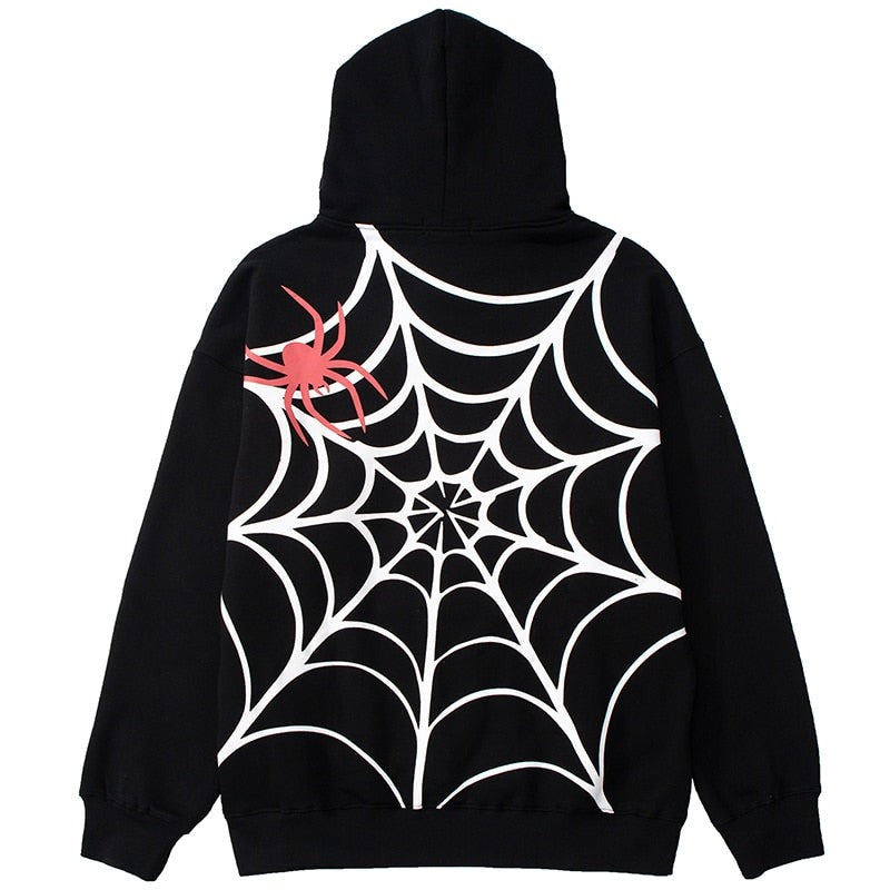 "Spider Web" Unisex Men Women Streetwear Graphic Hoodie
