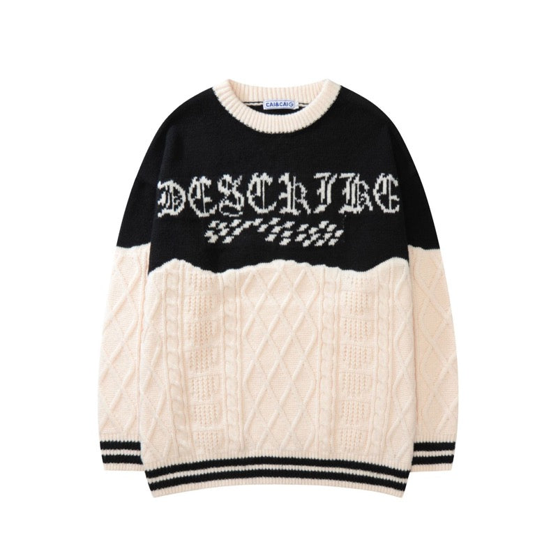 "Describing" Unisex Men Women Streetwear Graphic Sweater
