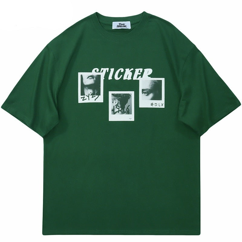 "Sticker" Unisex Men Women Streetwear Graphic T-Shirt