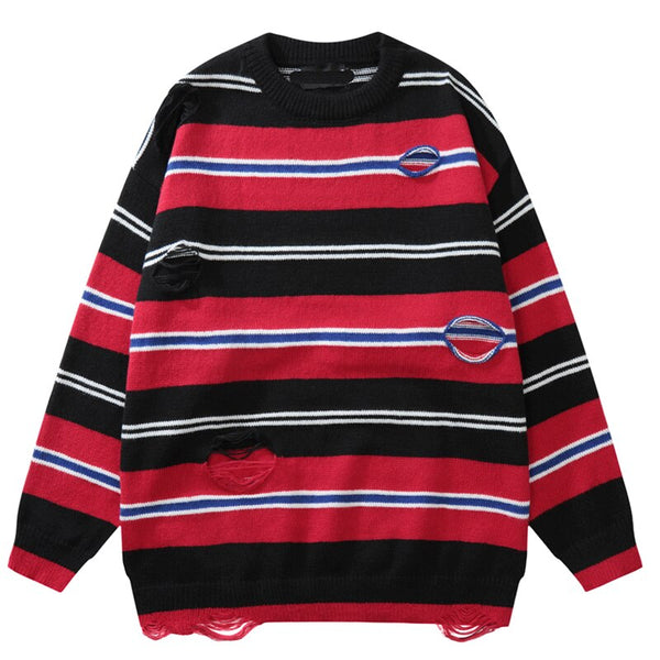 "Destroyed" Unisex Men Women Streetwear Graphic Sweater