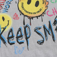 "Keep Smiling" Unisex Men Women Streetwear Graphic T-Shirt