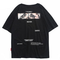 "Time Flies" Unisex Men Women Streetwear Graphic T-Shirt
