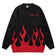 "Fire Flame" Unisex Men Women Streetwear Graphic Sweater