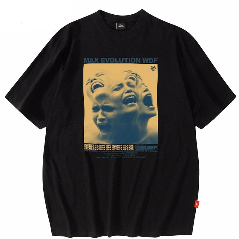 "Maximum Evolution" Unisex Men Women Streetwear Graphic T-Shirt