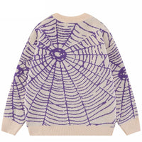 "Spider Web" Unisex Men Women Streetwear Graphic Sweater