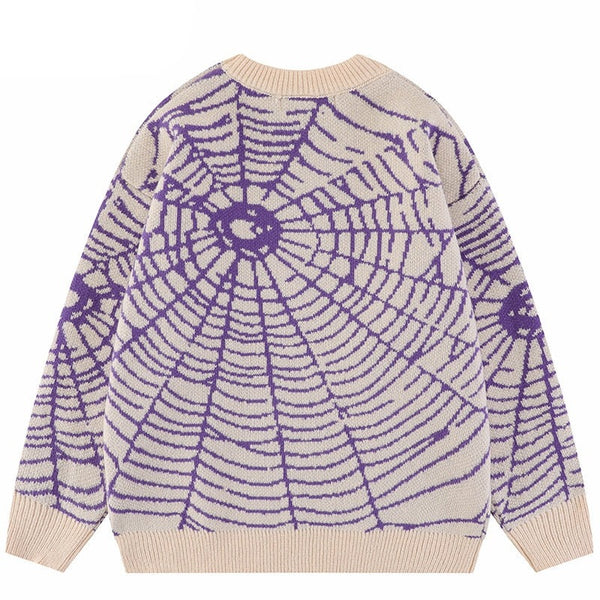 "Spider Web" Unisex Men Women Streetwear Graphic Sweater
