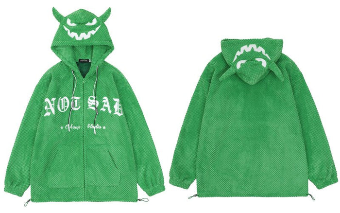 "With Horns" Unisex Men Women Streetwear Graphic Hoodie