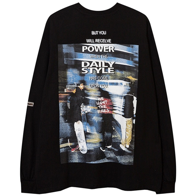 "Power Mode" Unisex Men Women Streetwear Graphic Sweatshirt