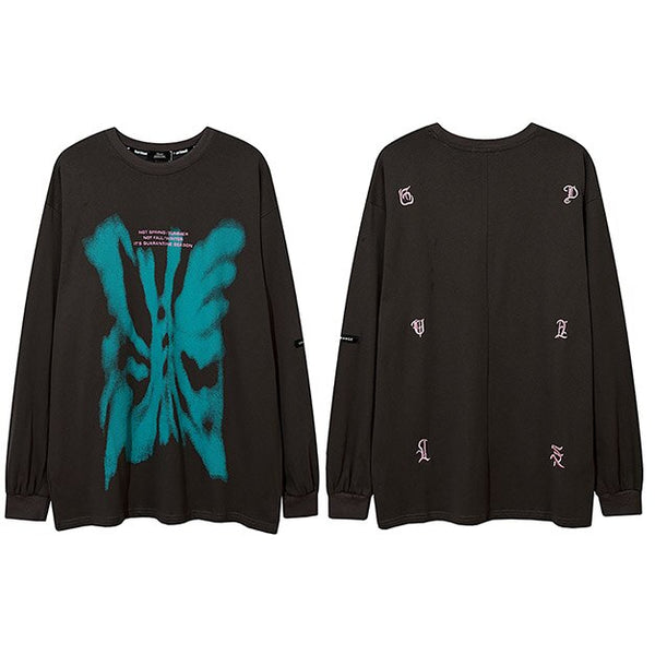 "Skeleton Fly" Unisex Men Women Streetwear Graphic