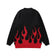 "Fire Flame" Unisex Men Women Streetwear Graphic Sweater