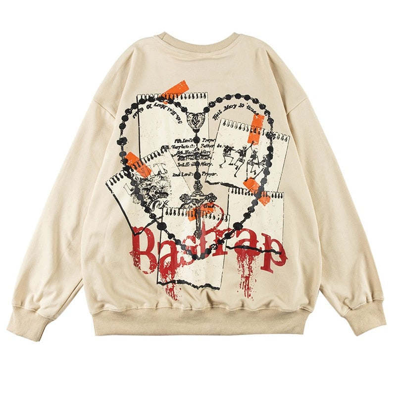"Basic Trap" Unisex Men Women Streetwear Graphic Sweatshirt