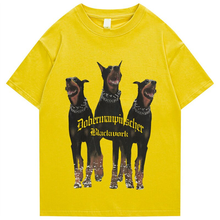 "Doberman" Men Women Streetwear Unisex Graphic T-Shirt