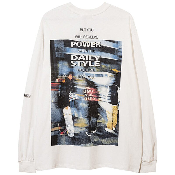 "Power Mode" Unisex Men Women Streetwear Graphic Sweatshirt