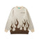 "Fire Flame" Unisex Men Women Streetwear Graphic Sweater