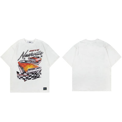 "Race Track" Unisex Men Women Streetwear Graphic T-Shirt