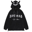 "With Horns" Unisex Men Women Streetwear Graphic Hoodie