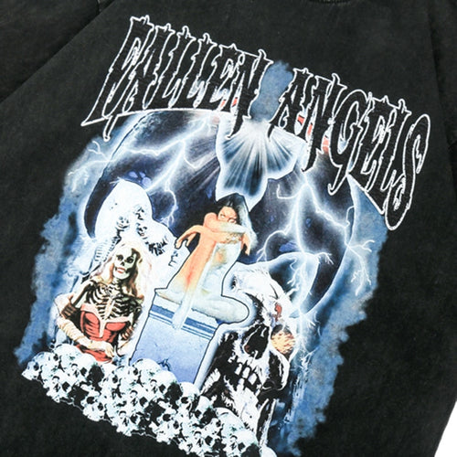 "Fallen Angels" Unisex Men Women Streetwear Graphic T-Shirt