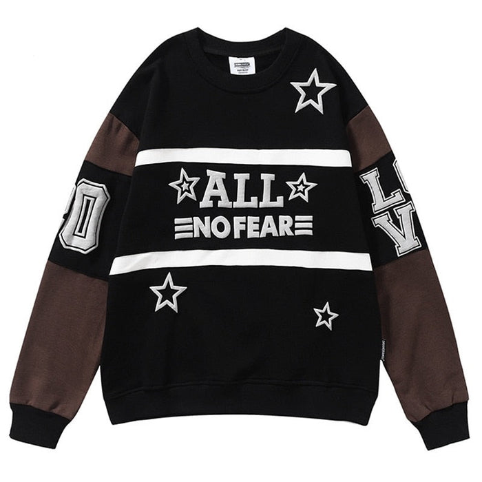 "No Fear" Unisex Men Women Streetwear Graphic Hoodie