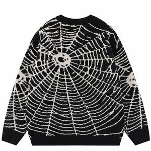 "Spider Web" Unisex Men Women Streetwear Graphic Sweater