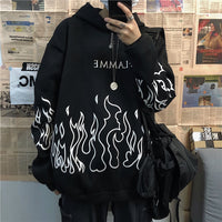"White Flame" Unisex Men Women Streetwear Graphic