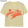 "Red Waves" Women Vintage Short Sleeve Graphic T-Shirt