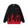 "Fire Flame" Unisex Men Women Streetwear Graphic Sweater