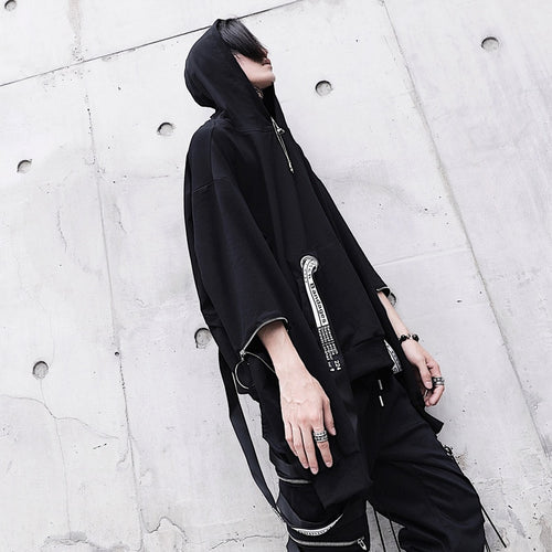 "Draped" Unisex Men Women Streetwear Hooded Jacket - Daulet Apparel