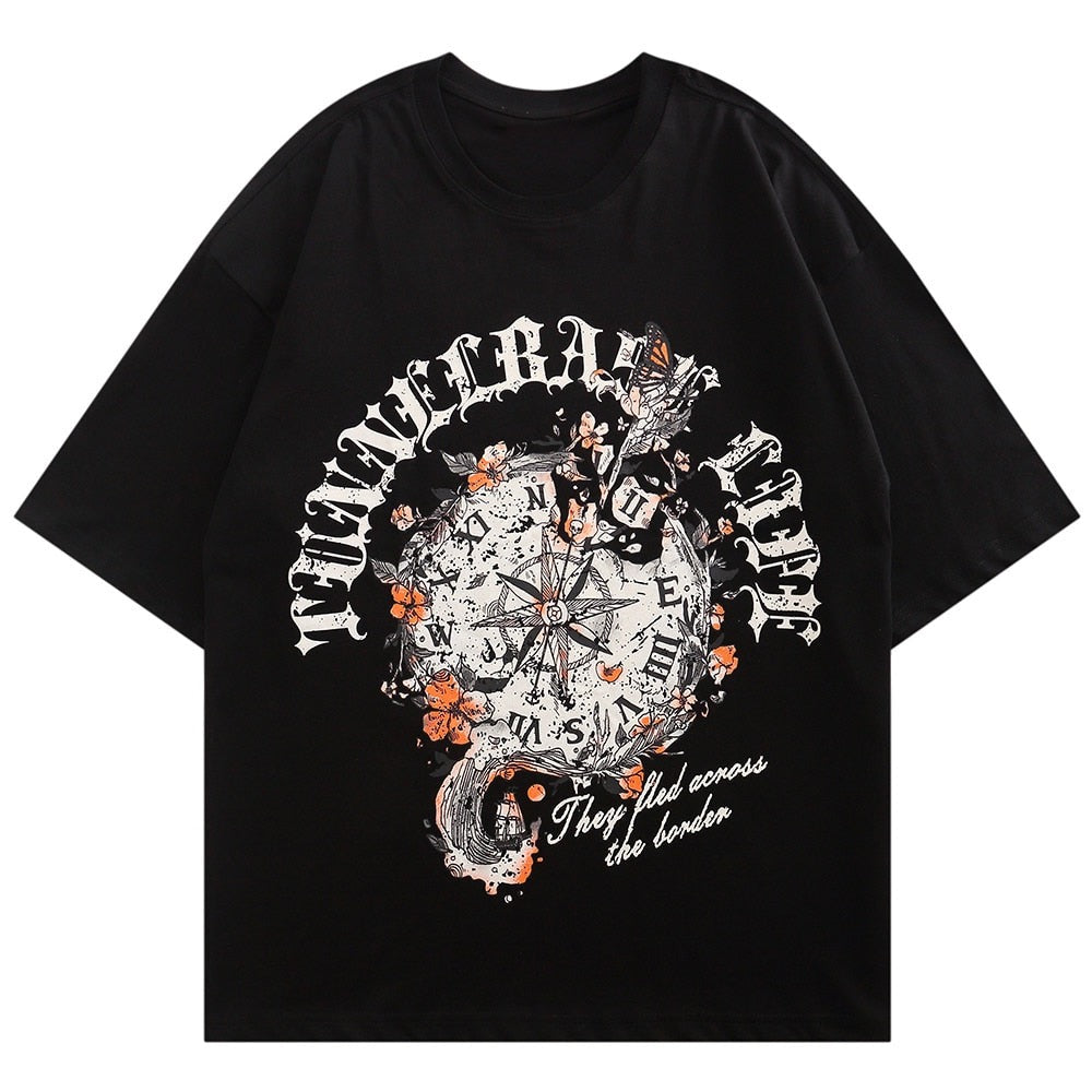 "Clock Work" Men Women Streetwear Graphic T-Shirt - Daulet Apparel