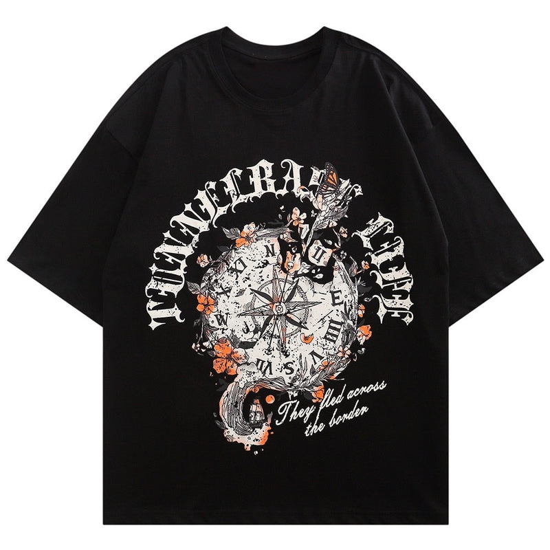 "Clock Work" Men Women Streetwear Graphic T-Shirt - Daulet Apparel
