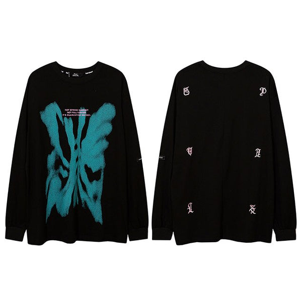 "Skeleton Fly" Unisex Men Women Streetwear Graphic