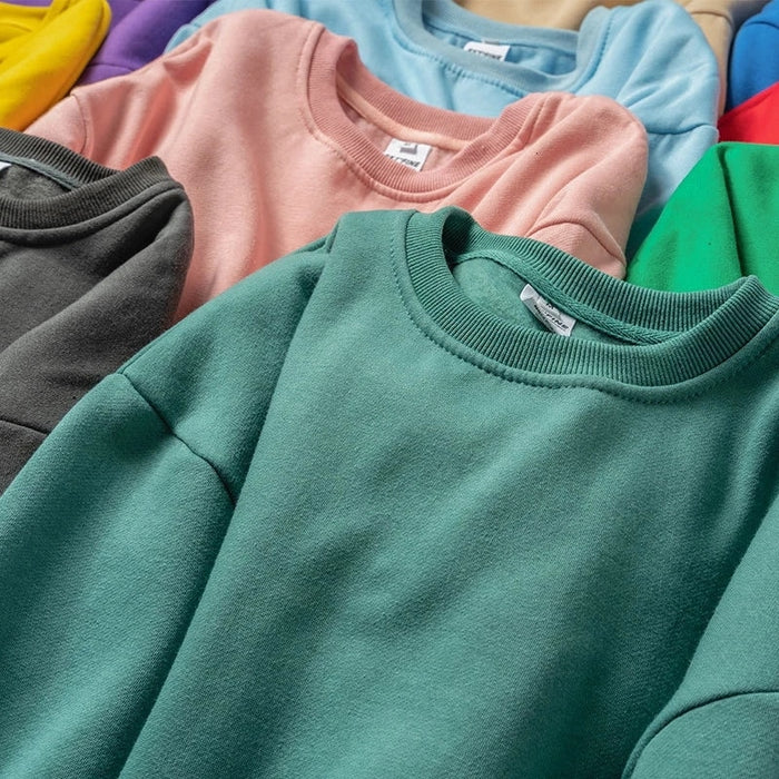 "Solid Colour" Unisex Men Women Streetwear Graphic Sweatshirt